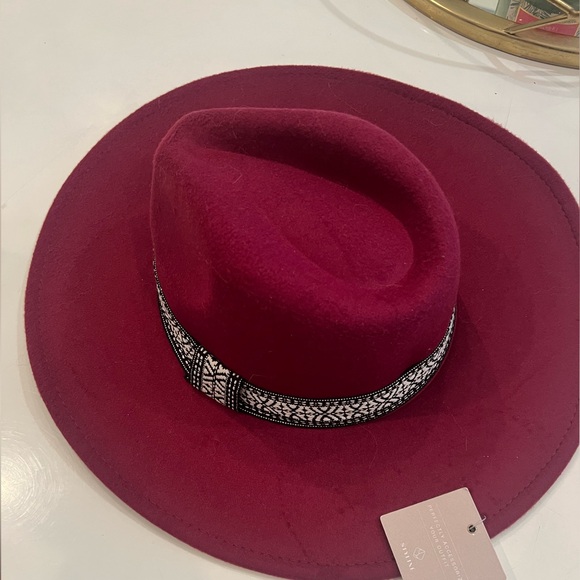 Accessories | Burgundy Statement Hat | Poshmark